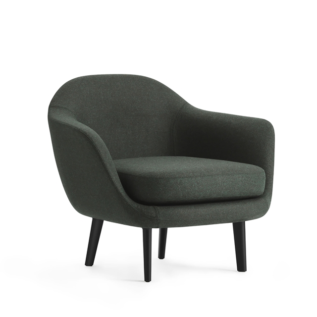 Fotel Sum Czarny Aluminiowy/ Zielony LDS41