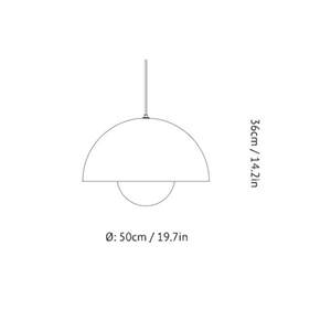 &Tradition Flowerpot VP2 Lampa wiszaca Ciemnoczerwona